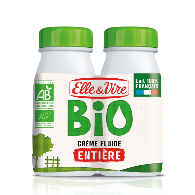 La crème entière bio fluide - La crème - Elle & Vire