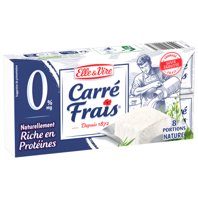 Carré Frais 0% Nature - Le fromage - Elle & Vire